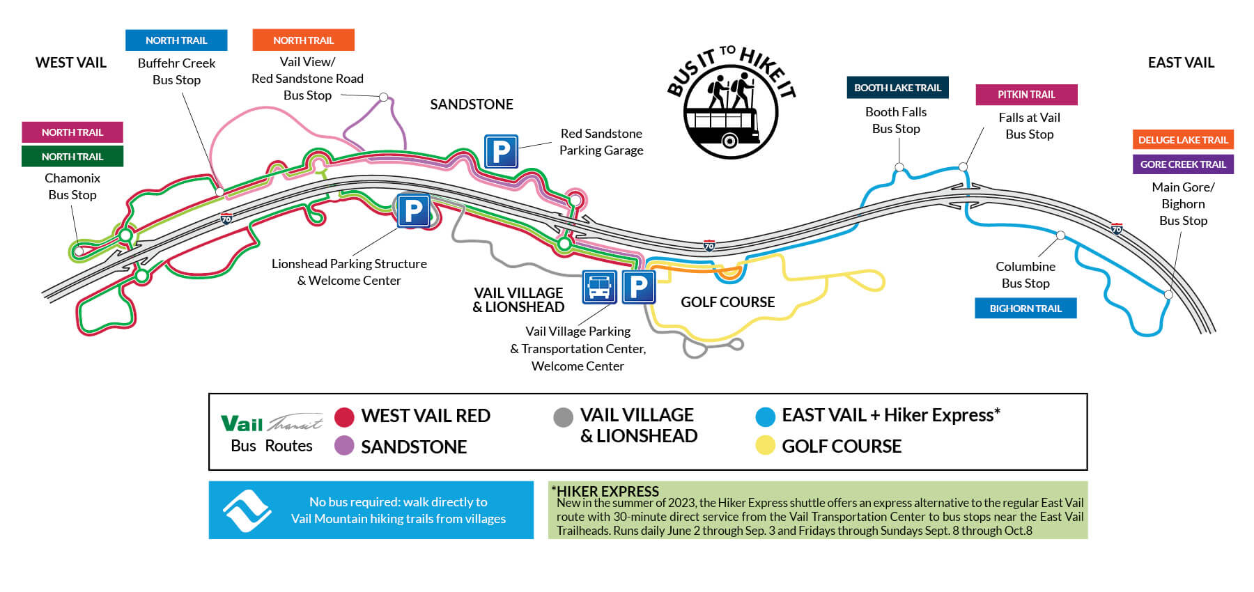 HIT THE TRAILS IN VAIL USING TRANSIT :: GoI70